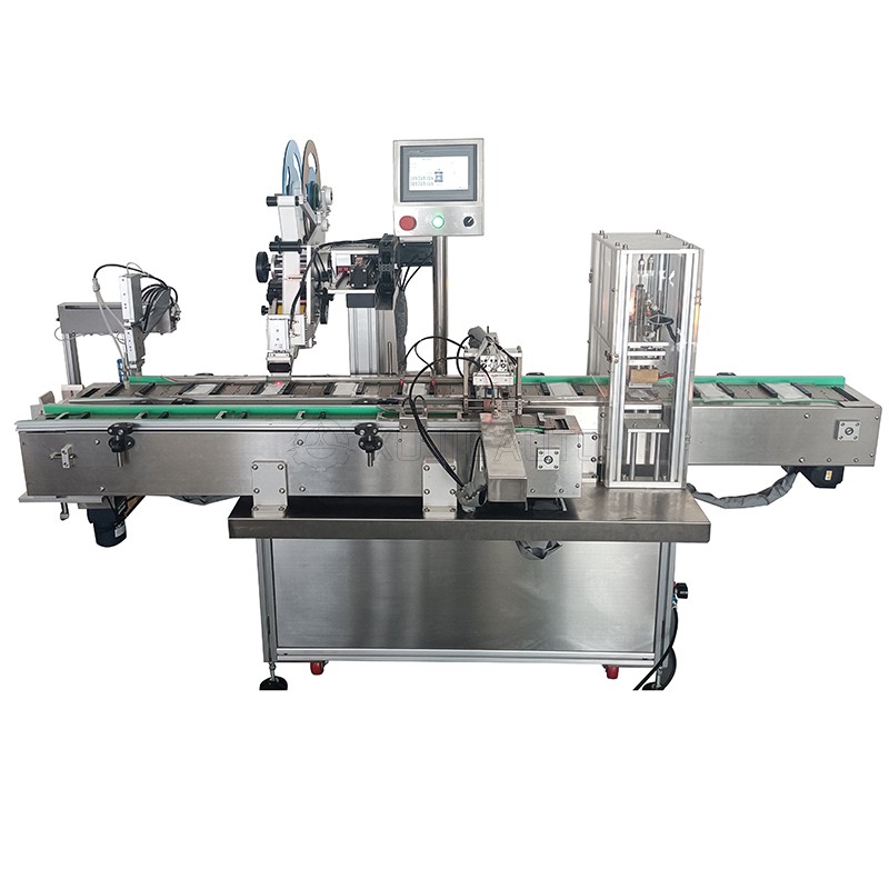 Fully automatic flat labeling machine，Fully automatic product bagging ...