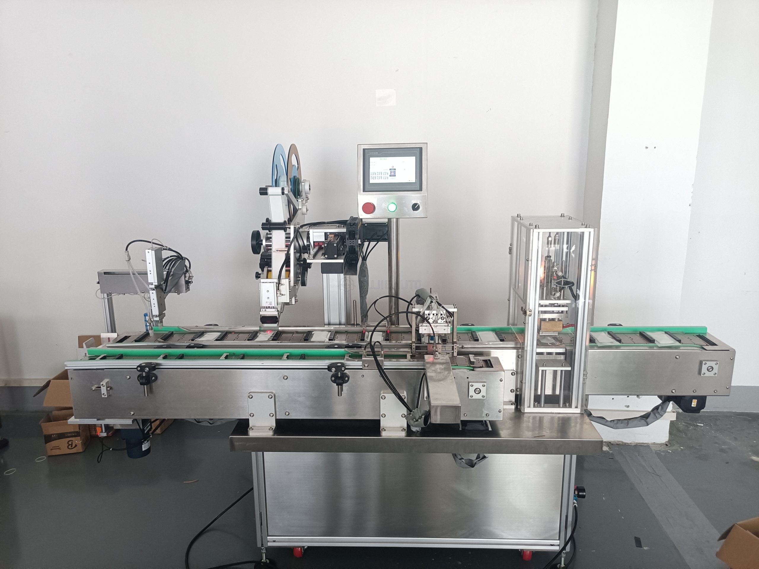 Fully automatic flat labeling machine，Fully automatic product bagging ...