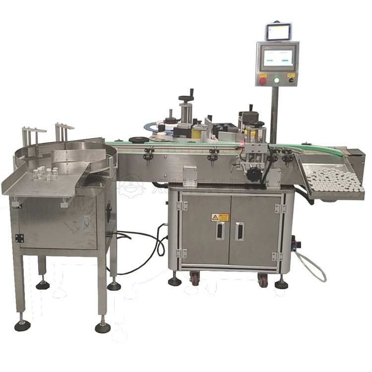 Automatic small potion bottle fixed point round bottle labeling machine，Automatic beverage ...